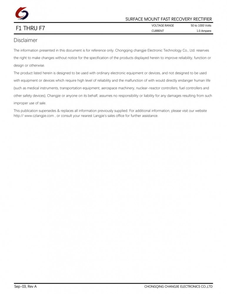 LangJie F5 datasheet page 7
