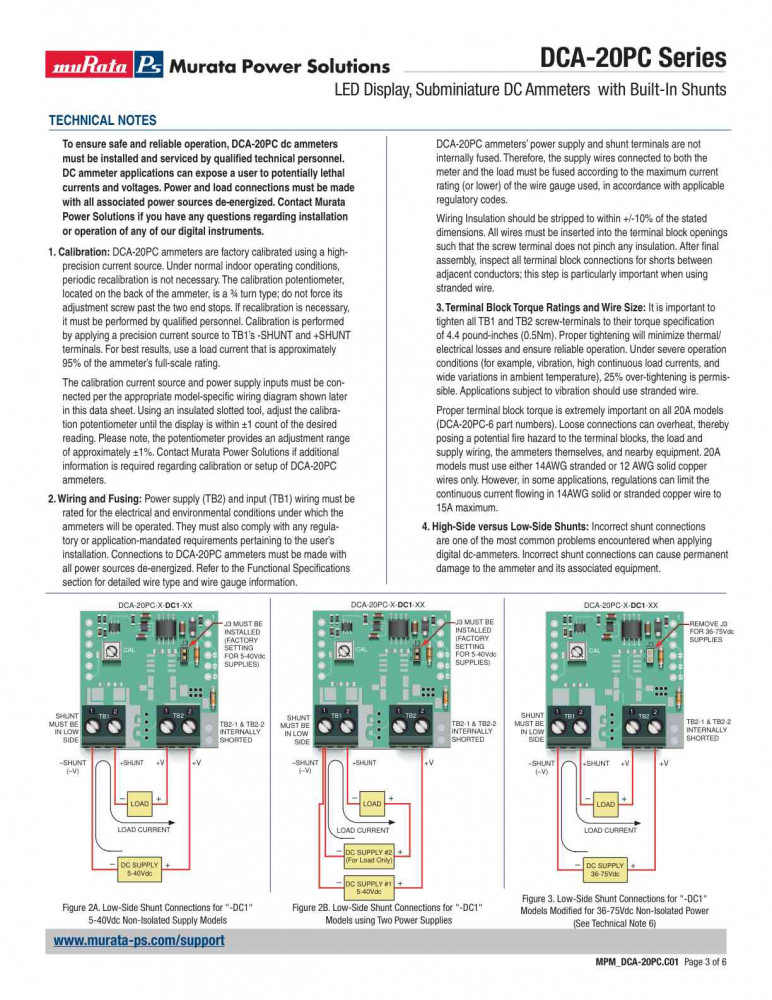 DCA-20PC series datasheet page 3