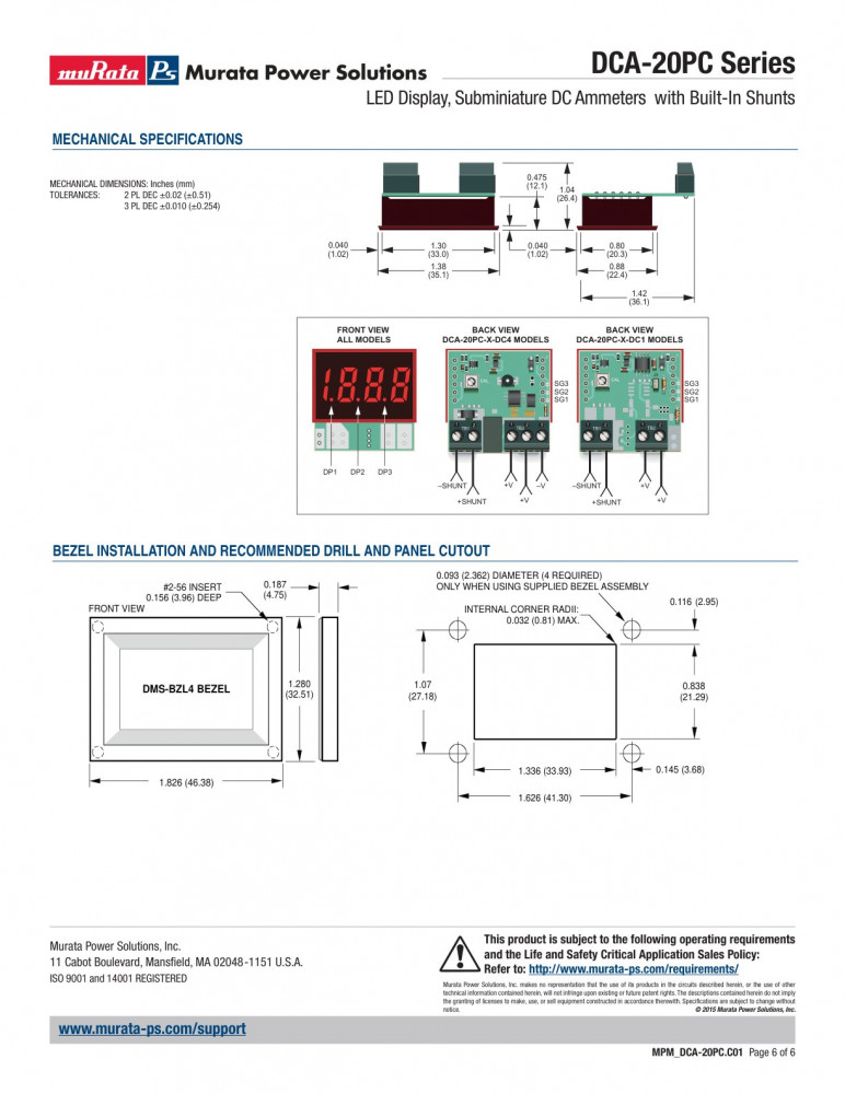 DCA-20PC series datasheet page 6