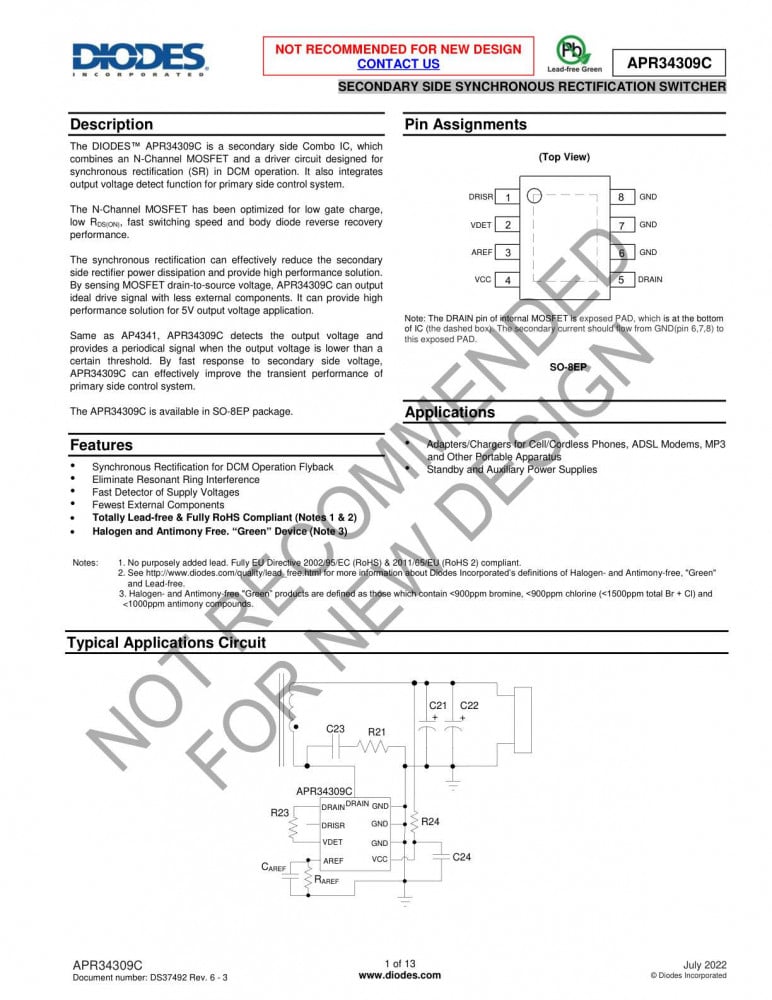 APR34309CMPTR-G1 datasheet page 1