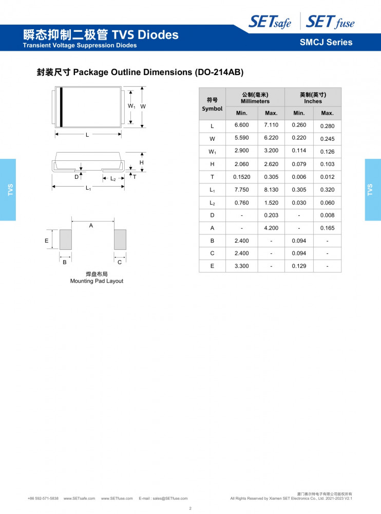 SMCJ6.5CA datasheet page 2