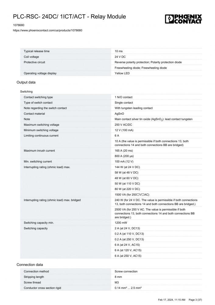 Phoenix Contact 1078680 documentation page 3