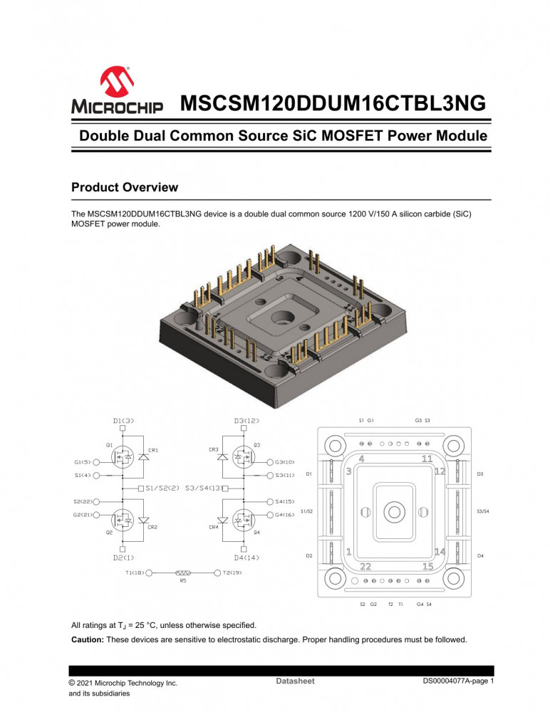 MSCSM120DDUM16CTBL3NG document page 1