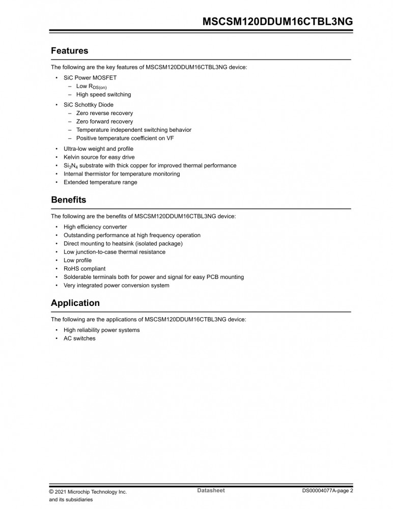 MSCSM120DDUM16CTBL3NG document page 2