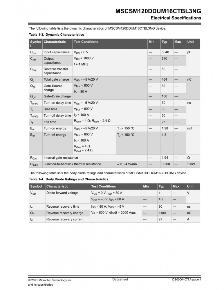 MSCSM120DDUM16CTBL3NG document page 4