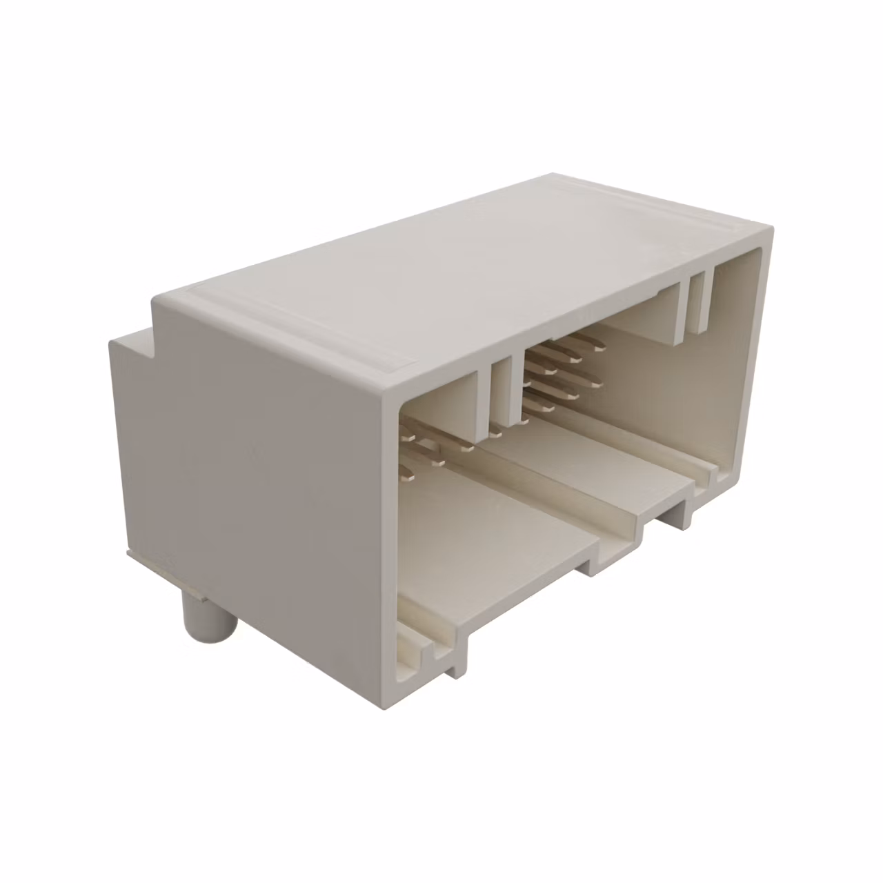 2.54mm Pitch, H-DAC 64 High Density Automotive Header, Dual Row, Right-Angle, 20 Circuits, Polarization Option 3, Natural, Tray for sale
