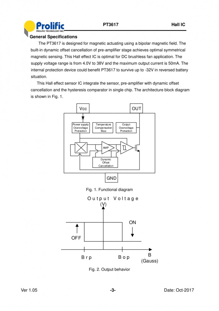 PT3617F1SAG8P1 datasheet page 3