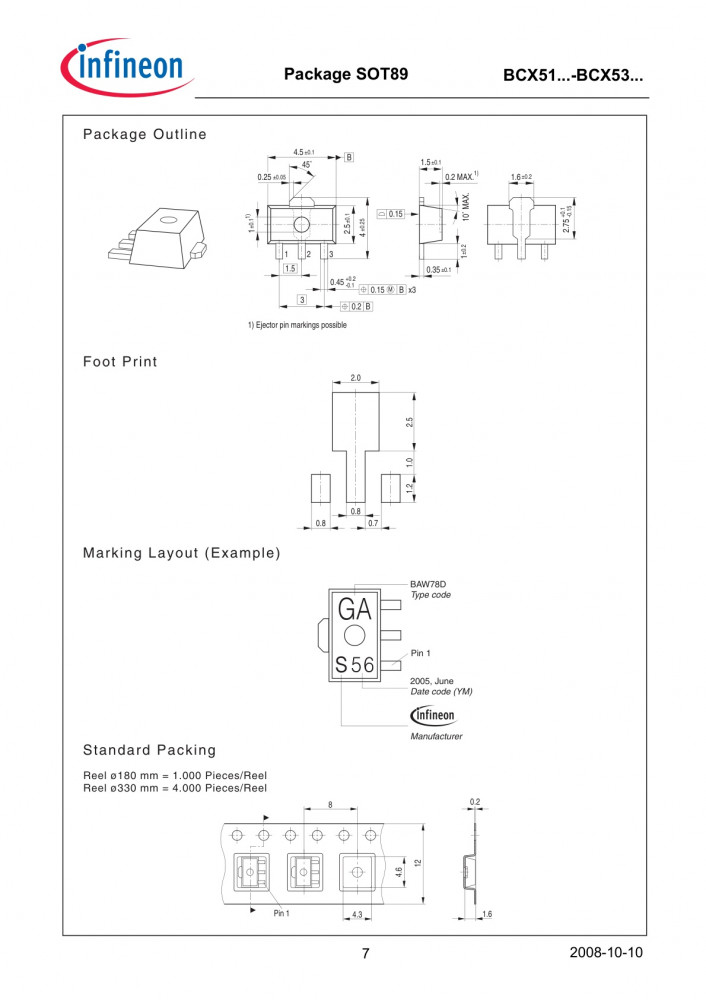 BCX53E6327 technical document page 7