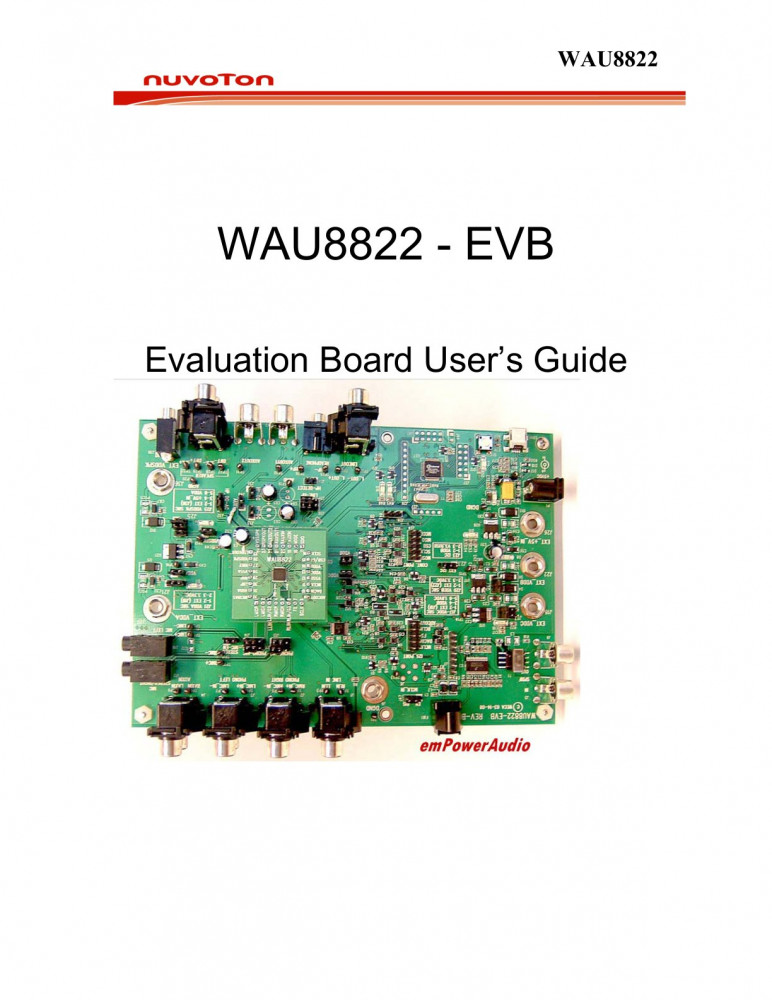 WAU8822EVB document page 1