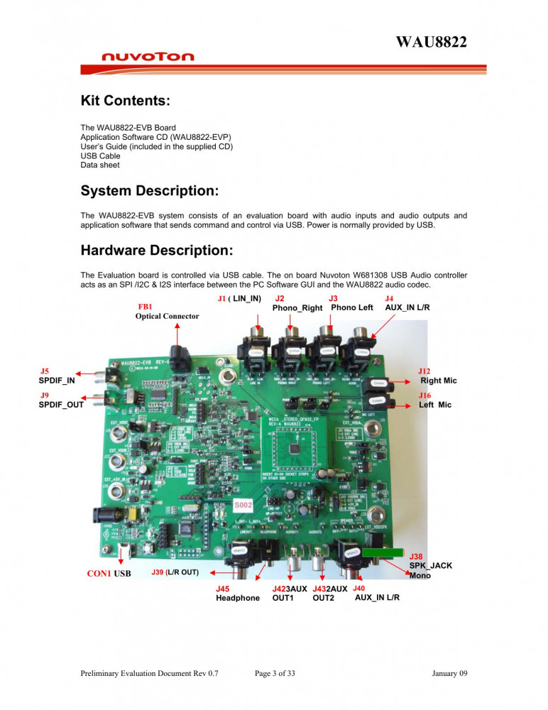 WAU8822EVB document page 3