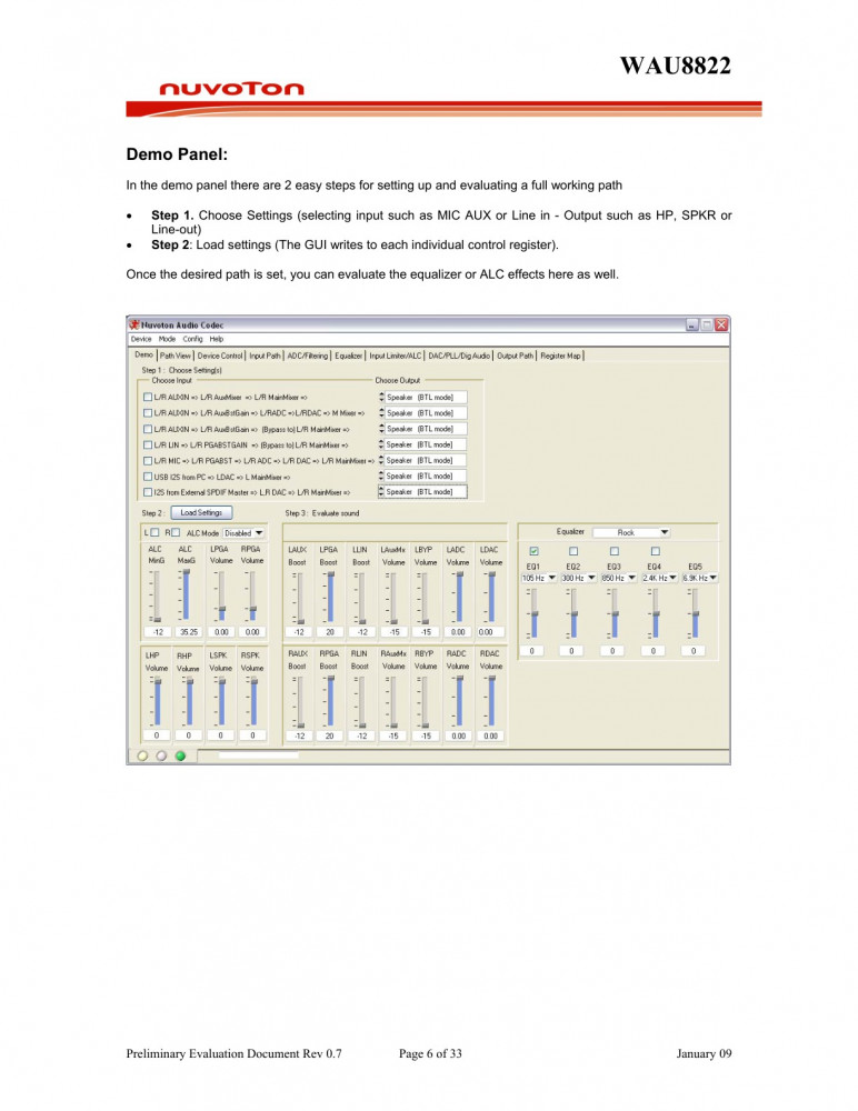WAU8822EVB document page 6