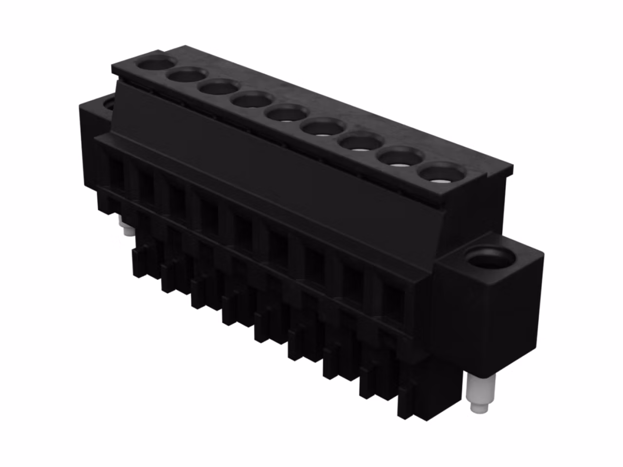 3.81mm Pitch Eurostyle Vertical Plug, with Retention Screws and Standard Imprinting, Front Wire Entry, Gold (Au) Plated, Black, 9 Circuits for sale