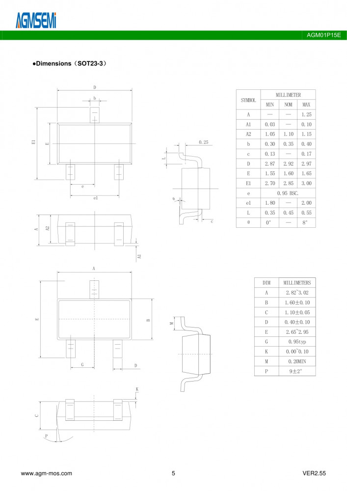 AGM01P15E datasheet page 5