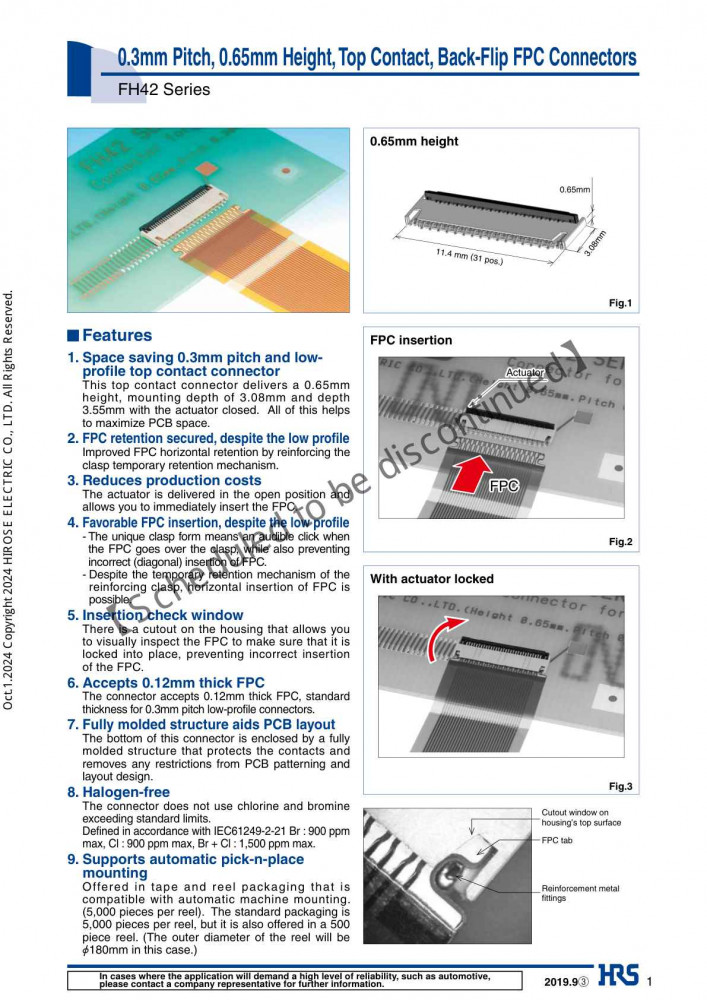 FH42 datasheet page 1