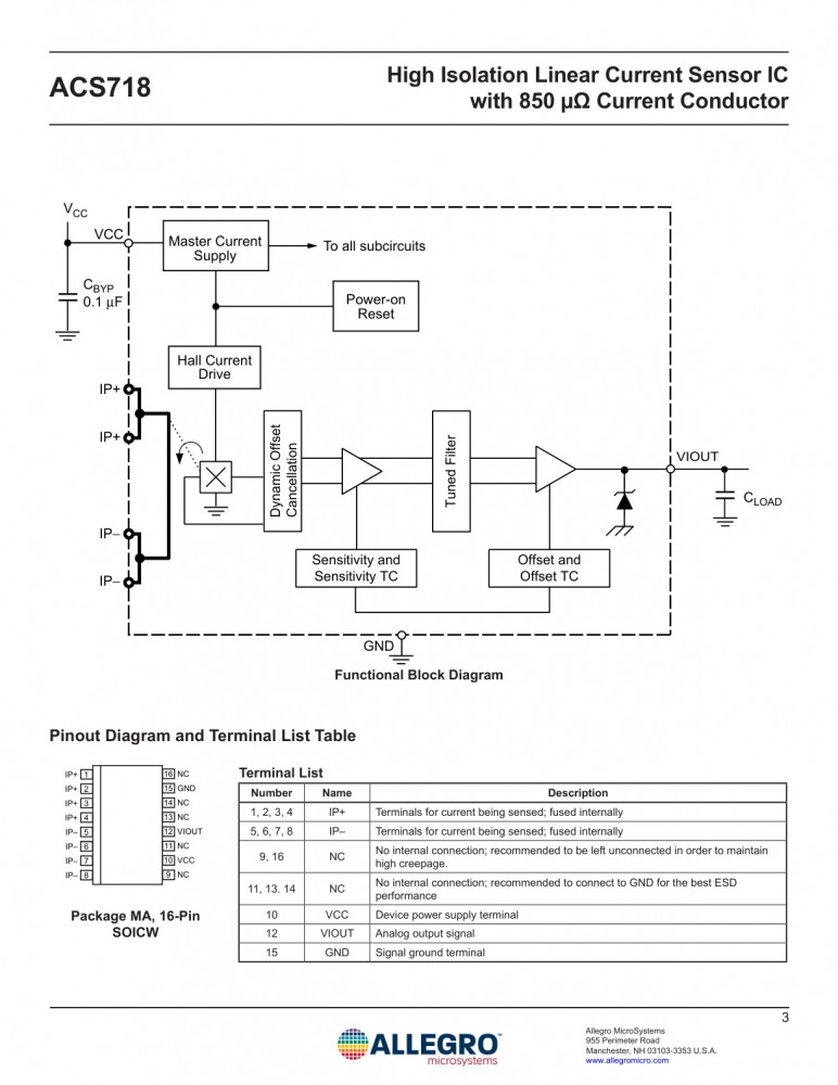 ACS718 datasheet page 3
