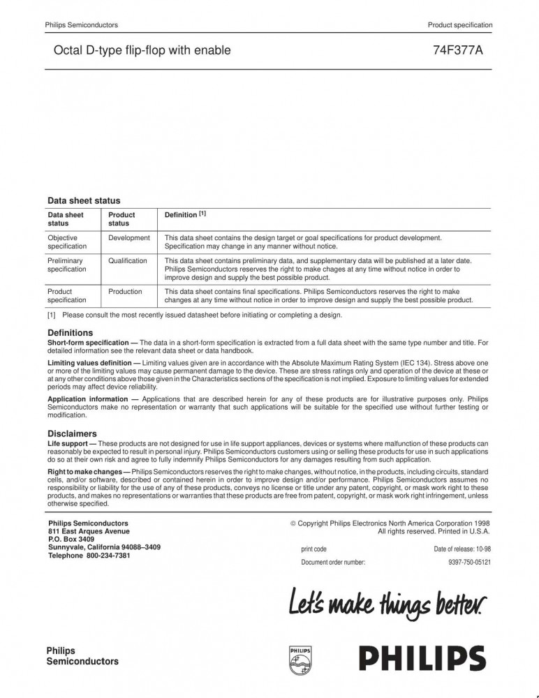 74F377AD datasheet page 10