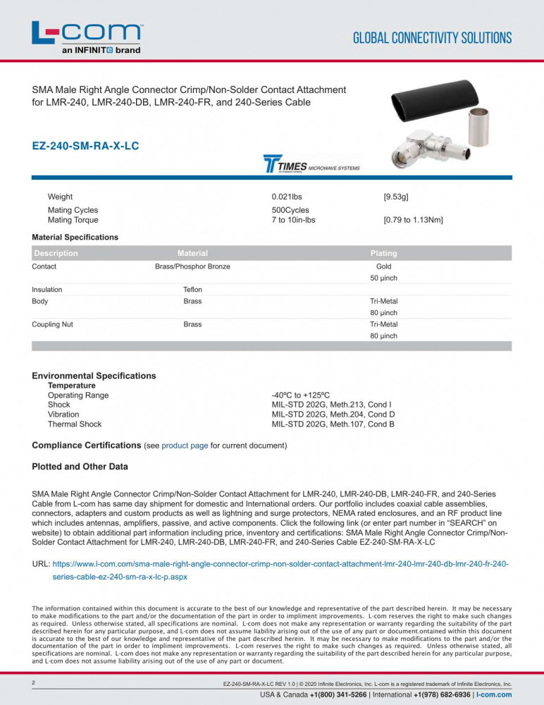EZ-240-SM-RA-X-LC datasheet page 2