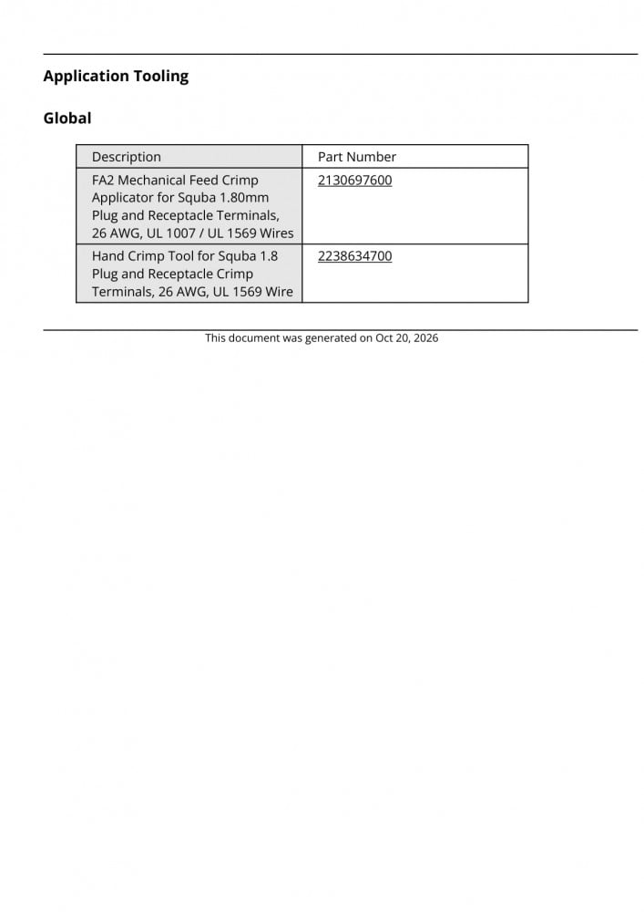 Product document page 3 for MOLEX 2043010002
