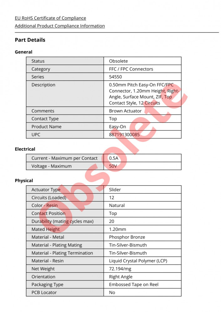 Technical document image 2 for the 54550 series