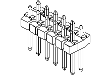 2.54mm Pitch C-Grid III Header, Dual Row, Vertical, 10 Circuits, 0.10µm Gold (Au) Selective Plating