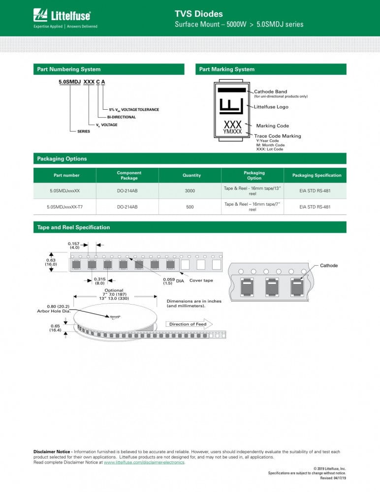 5.0SMDJ series datasheet page 6