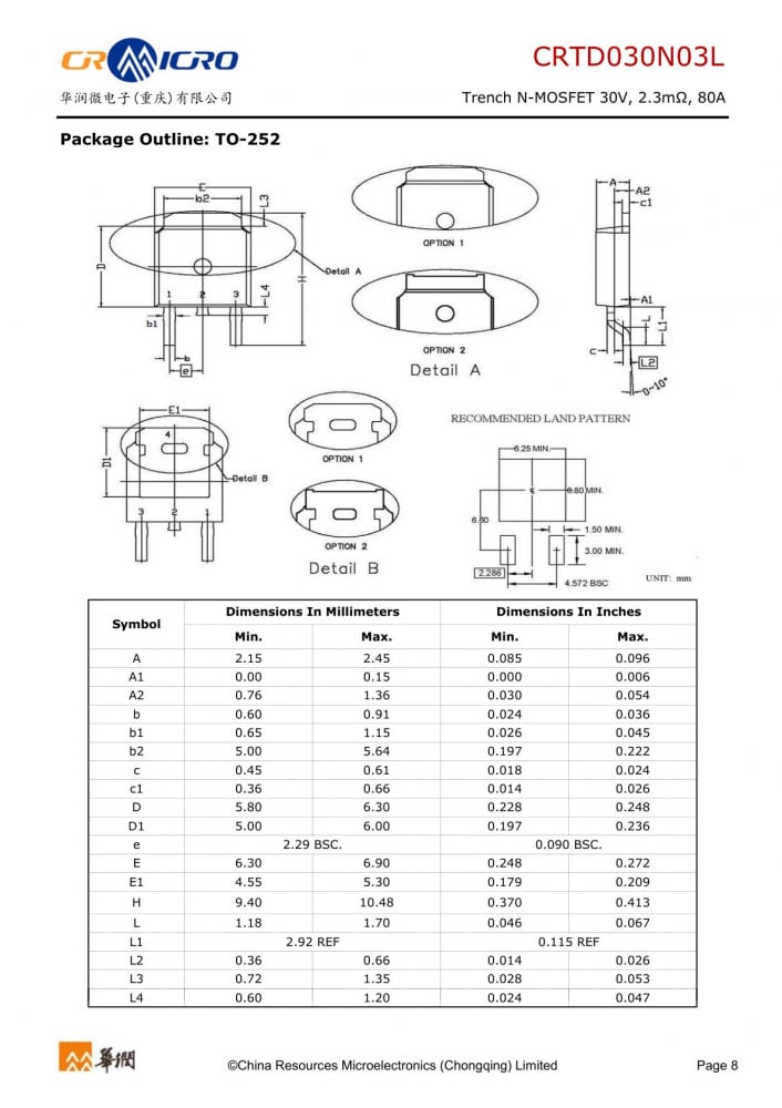 CRTD030N03L datasheet page 8