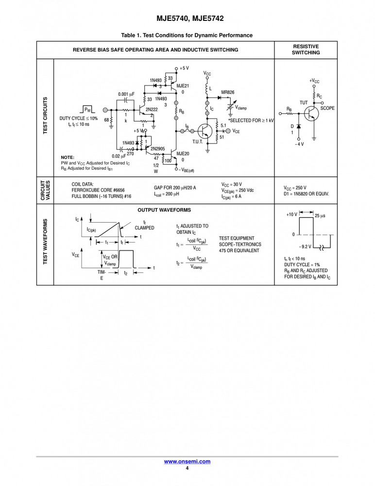 MJE5742 datasheet page 4
