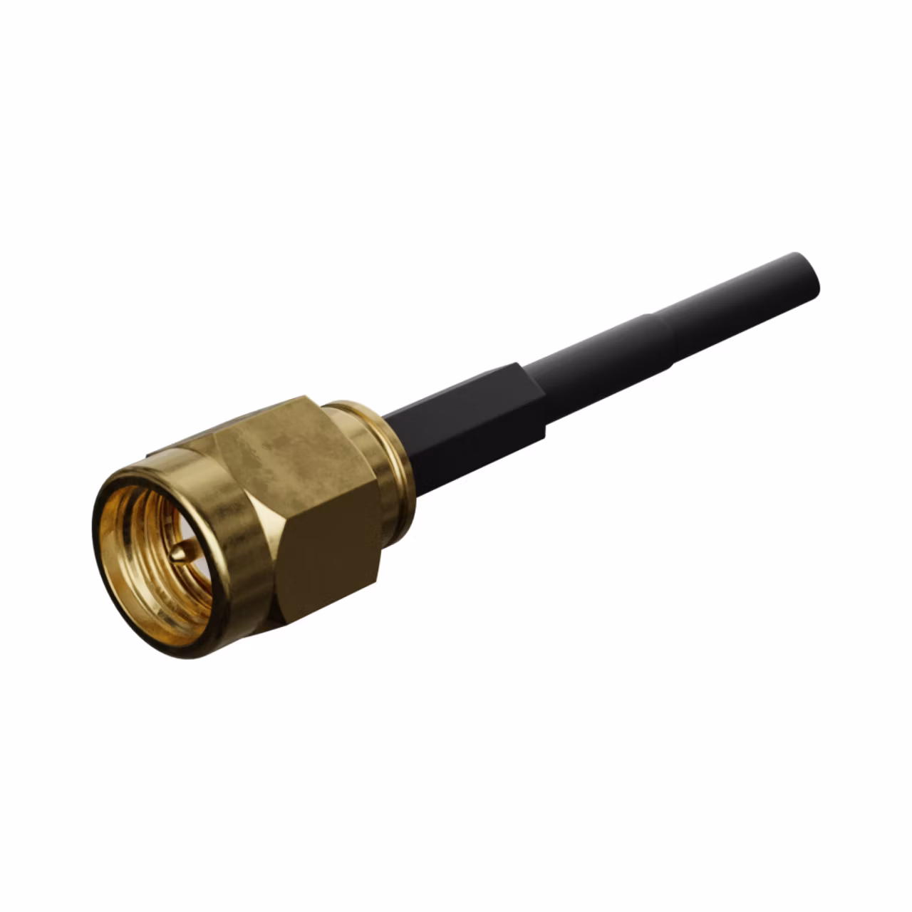 SMA Plug, Straight, Crimp, RG-174, RG-188, and RG-316 Cable, Brass Body with Gold (Au) Plating, 20 Piece Tray, 50 Ohms for sale