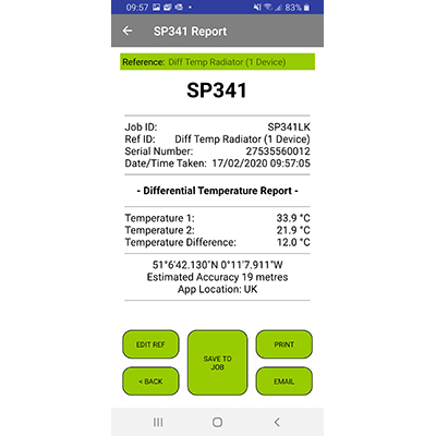 K Type Thermocouple Thermometer. Use with TPI View App to perform and record differential temperature tests. for sale