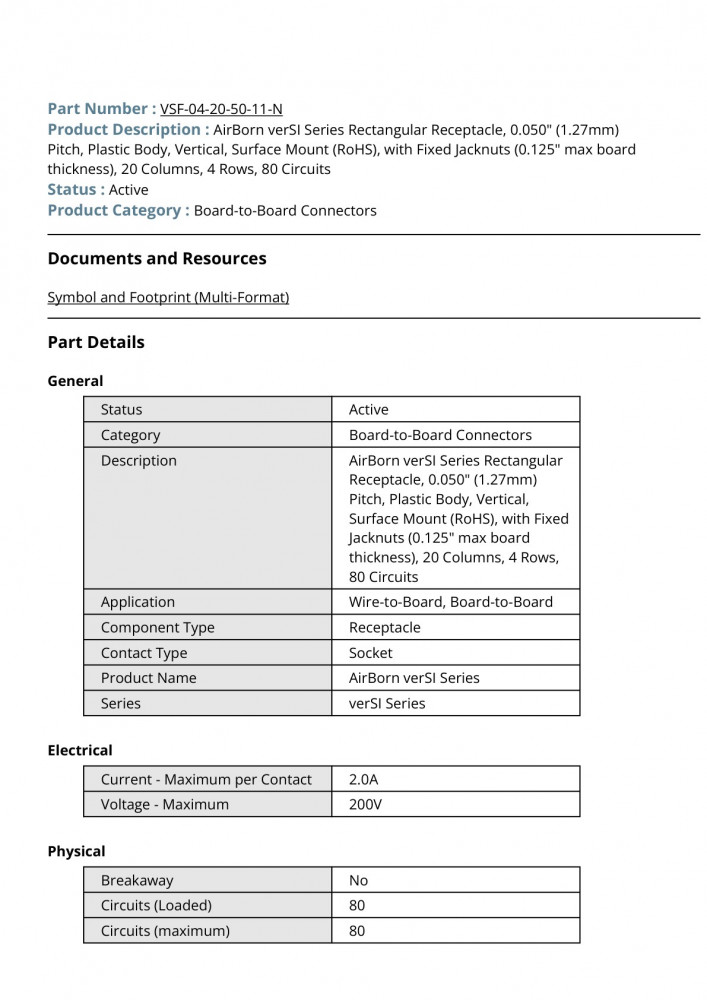 VSF-04-20-50-11-N technical document page 1