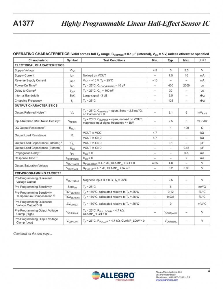 A1377 datasheet page 4