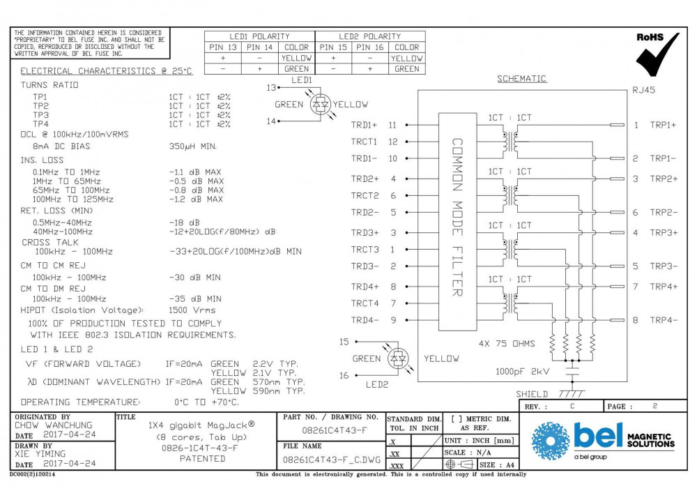0826-1C4T-43-F technical document page 1