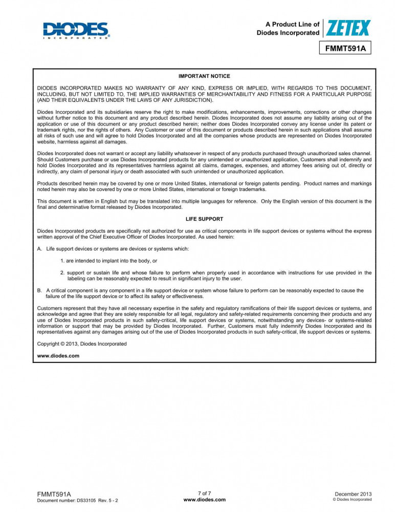 FMMT591ATA datasheet page 7