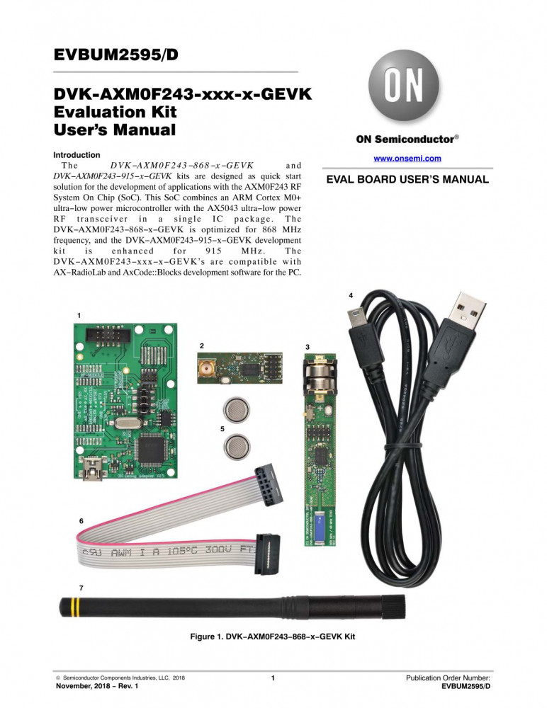 DVK-AXM0F243 evaluation kit manual page 1