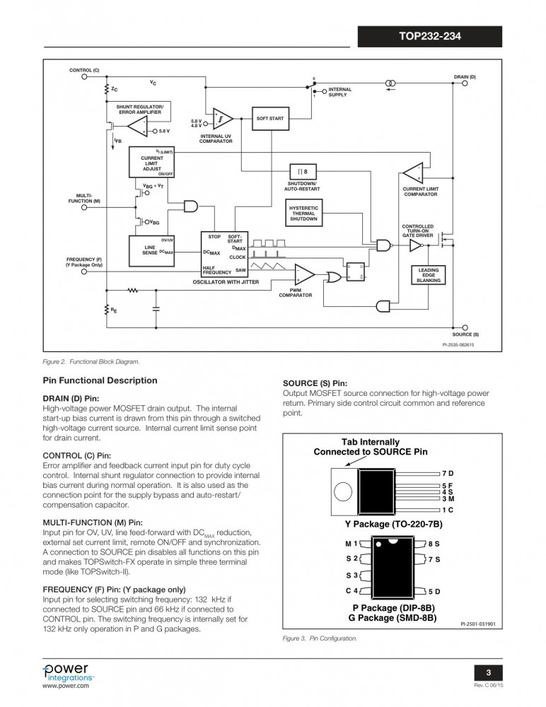 TOP234YN datasheet page 3