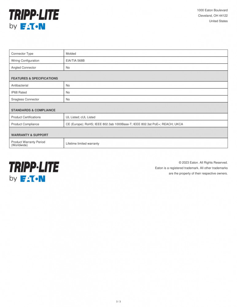 EATON N007-100-GY technical document page 3