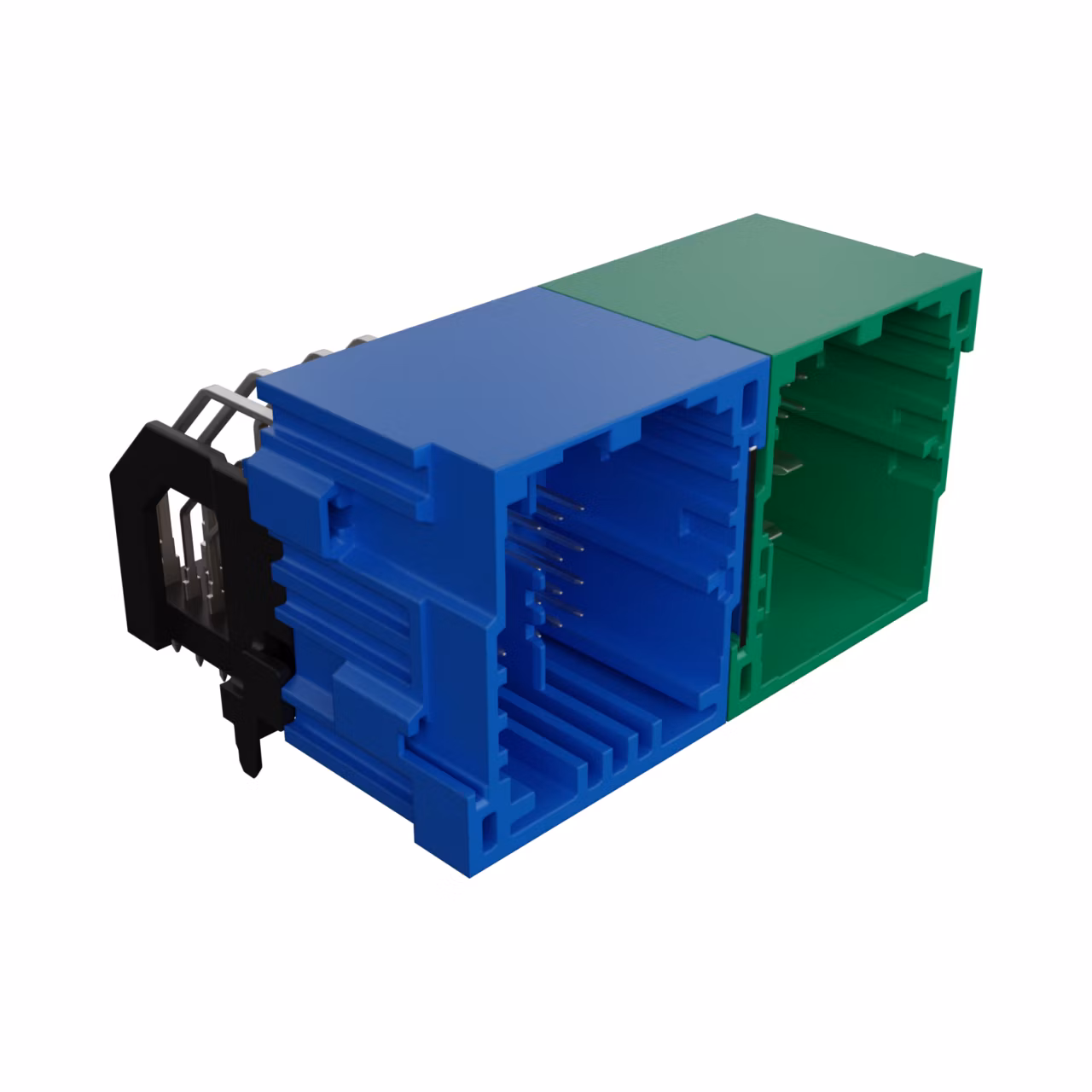 stAK50h 2 Bay Right-Angle Hybrid Header, 57 Circuits, Bay 1: 32 Circuits/Key 2/Blue; Bay 2: 25 Circuits/Key 1/Green; Tube for sale