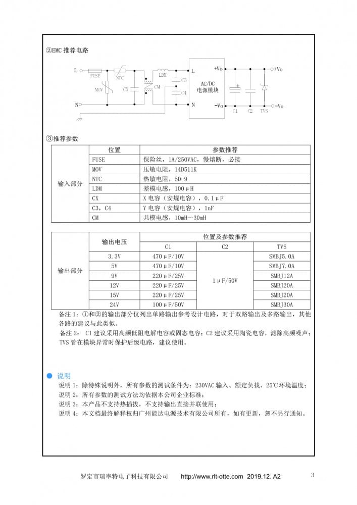 RLT NA05-T2S15-V datasheet page 3