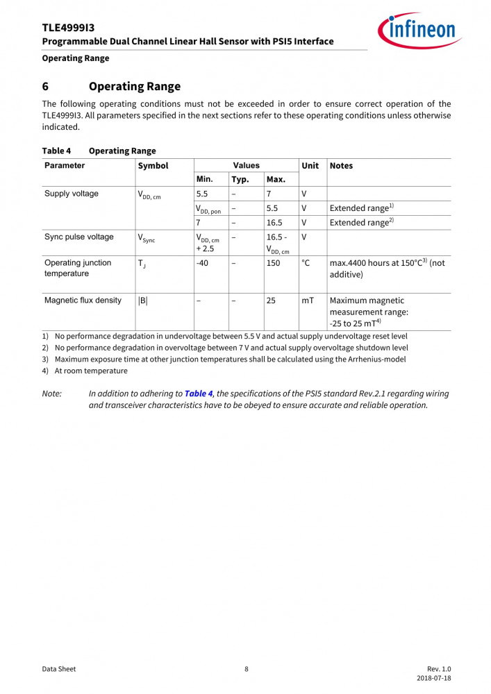 TLE4999I3 datasheet page 8