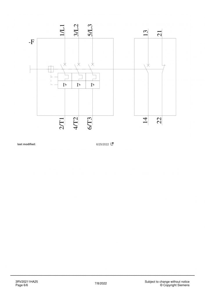 3RV20211HA25 technical document page 6