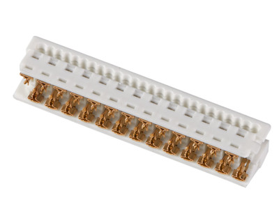Picoflex PF-50, Low Profile, IDT Receptacle, 26 Circuits, White, Gold (Au) Plated, Reeling Option B