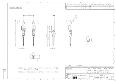 HRS RP17-PC-211 Rectangular Connector Contact