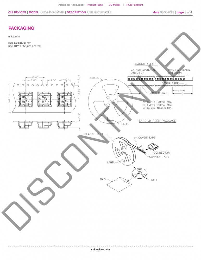 UJC-HP-G-SMT-TR technical document page 3