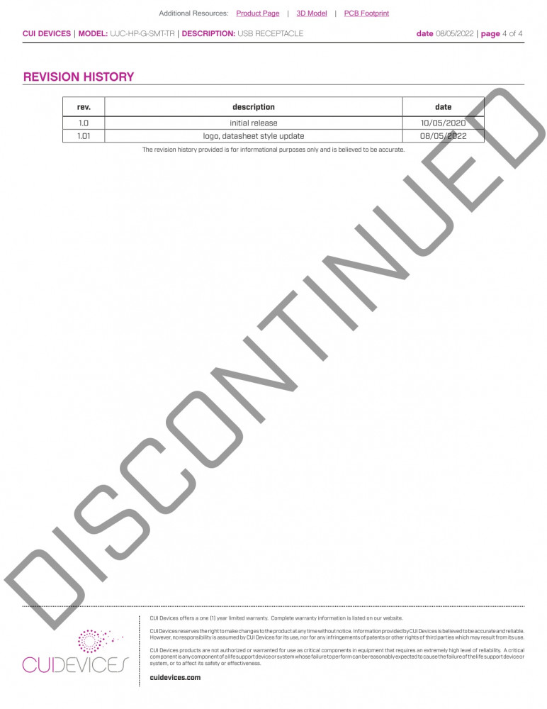 UJC-HP-G-SMT-TR technical document page 4