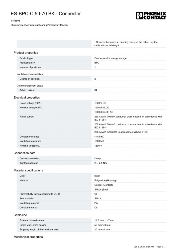 Phoenix Contact 1155595 technical document page 3