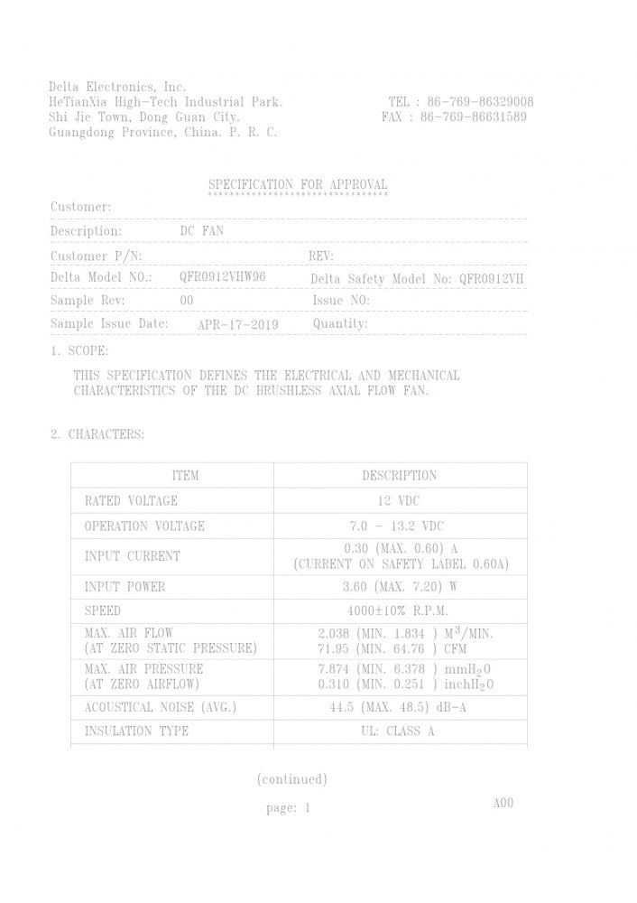 QFR0912VHW96 specification page 3