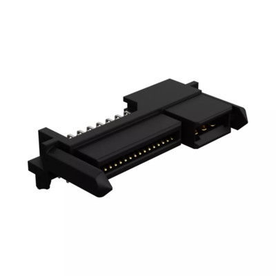 EXTreme LPHPower Receptacle Header, Right-Angle, 2 Power Contacts, 32 Signal Contacts, Select Gold (Au) Plating, for 1.57mm Thick PC Board, with Guide Posts and Press-fit Plastic Pegs for sale