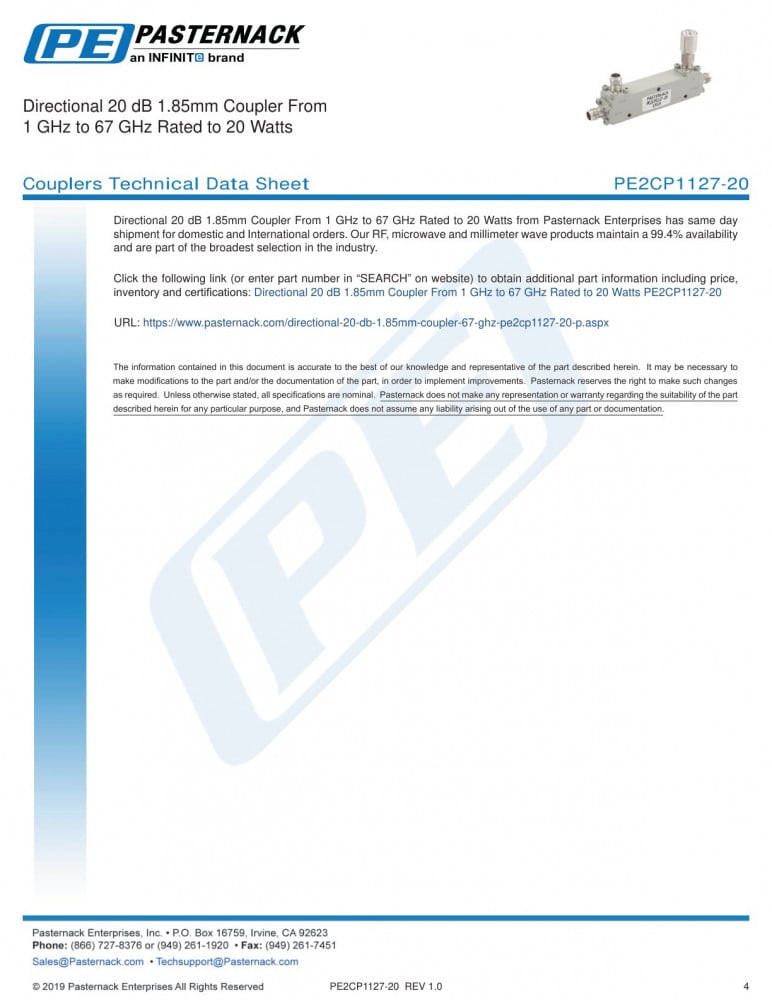 PE2CP1127-20 technical document page 4