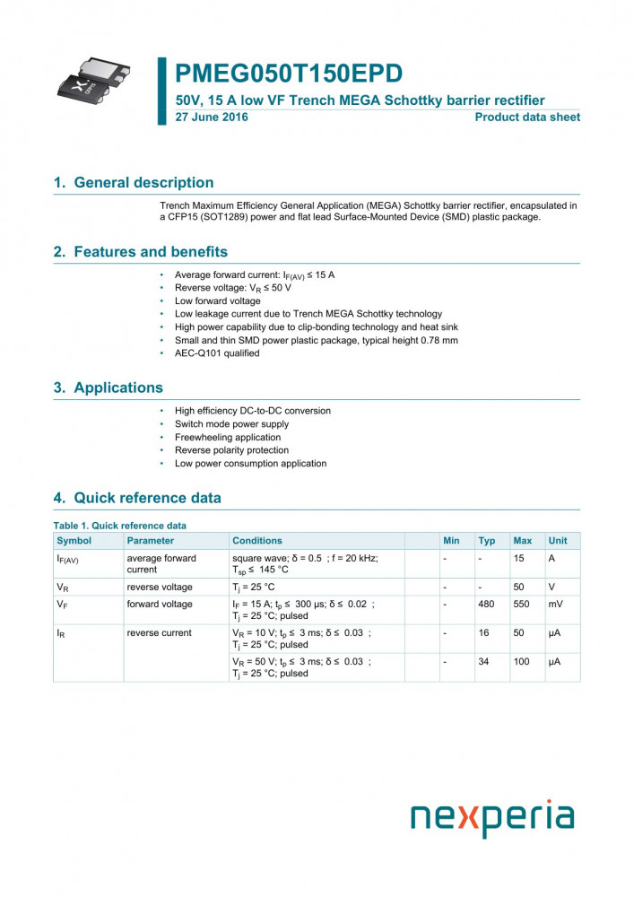 PMEG050T150EPDZ datasheet page 1