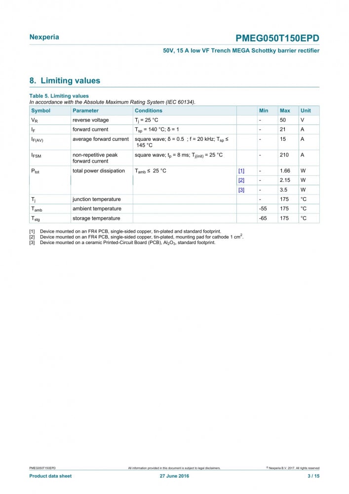 PMEG050T150EPDZ datasheet page 3